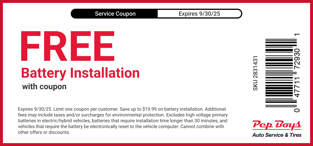 Car Batteries & Replacement | Pep Boys